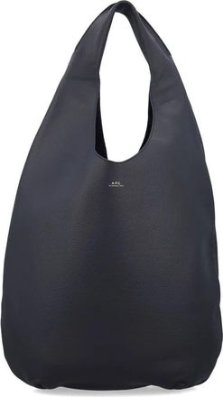 A.P.C. Hobo Bags - Le Neige Grained Leather Handbag - Gr. unisize - in Schwarz - f&uuml;r Damen