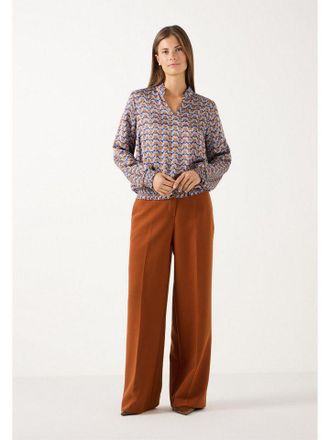More & More Langarmbluse verspielte, lockere Herzchenprint-Satinbluse