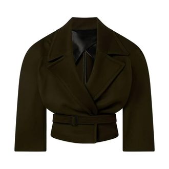 Stella McCartney Veste Ceinture Courte - Femme - Vestes - Vert - Taille: 36 FR