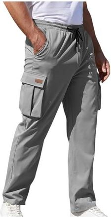 Generico Pantalon Homme Slim Fit Gym Pantalon De Course Long &Eacute;lastique Slim Fit Pantalon Cargo L&eacute;ger Coton Course Jogging Pantalon Coton Large Course Legging C