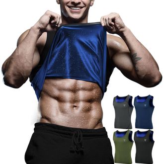 RDX Sports Herren Sauna Shirt Sauna Weste Schwitzanzug Herren Body Shaper Workout Hot Tank Top Bauch Abnehmen Shapewear