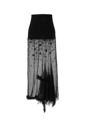 Isabel Marant Stretch Lace Skirt - Black