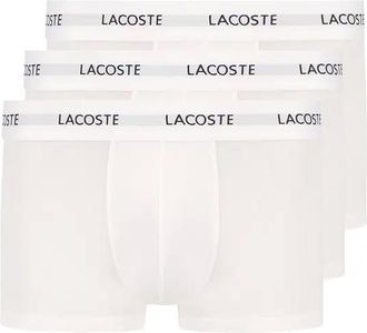 Lacoste Herren Trunks wei&szlig; Baumwolle unifarben