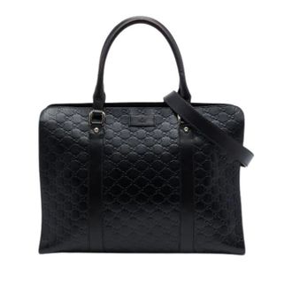 Gucci Pre-owned Serviette en cuir de veau gaufr&eacute; - Femme - Pre-owned - Noir - Taille: ONE Size