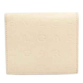 Bulgari Portefeuille Logomania Pre-owned (bi-pli) - Femme - Pre-owned - Beige - Taille: ONE Size