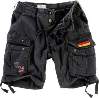 Surplus Raw Vintage Airborne Short cargo vintage pour homme, noir avec patch, taille XXL, Noir, XXL