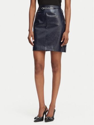HUGO BOSS Rock aus Kunstleder Randoni-1 50563258 Dunkelblau Regular Fit