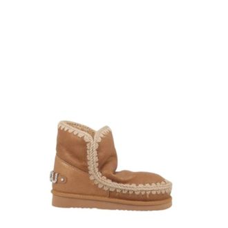 Mou Leder Damenstiefel mit Strass-Logo - - Shoes - Damen - Braun - 37 EU