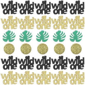 NUOBESTY NUOBESTY Geburtstag Konfetti Tropical Blatt Konfetti Satz aus Papier Party Tischdeko f&uuml;r Babyparty Kindergeburtstag Selbstgemacht Streudeko f&uuml;r Drinne