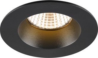 SLV NEW TRIA 68, Deckeneinbauleuchte, 2700K, 38°, IP 20 / IP 65, rund, schwarz