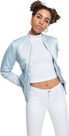 Urban Classics Damen Satin Bomber Jacke,Blau (babyblue 790),S