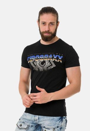 Cipo & Baxx T-Shirt T-Shirt extravaganter Marken-Schriftzug