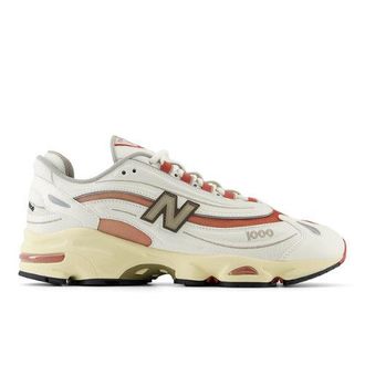 New Balance Unisexe 1000 en Blanc/Rouge, Cuir, Taille 37.5 Large