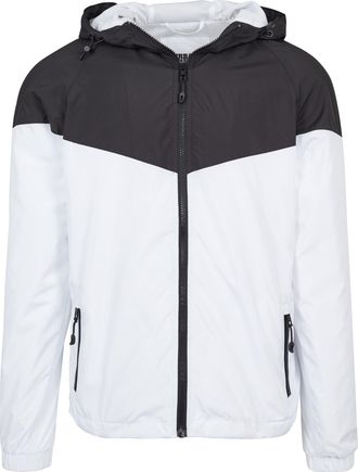 Urban Classics Herren Jacke 2 - Tone Tech Windrunner TB2107, Gr. XX-Large (Herstellergr&ouml;&szlig;e: XXL), Mehrfarbig (Black/White 00050)