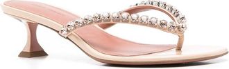 Amina Muaddi Pegol Sandal - Pink