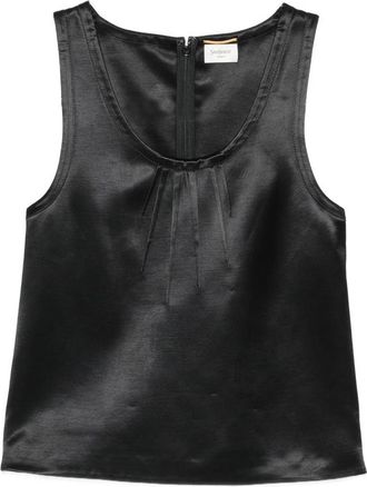 Saint Laurent Cassandre Pleated Top