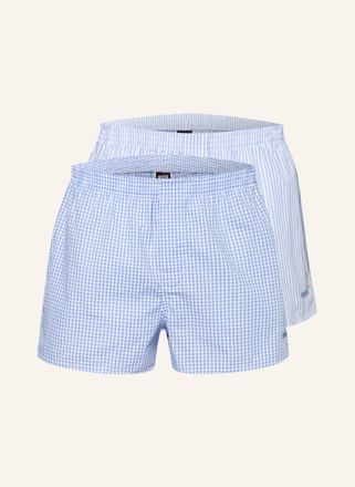 HUGO BOSS 2er-Pack Web-Boxershorts blau