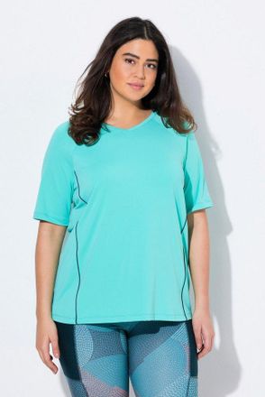 Ulla Popken T-Shirt T-Shirt UV-Schutz 50+ V-Ausschnitt Halbarm