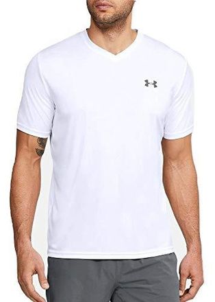 Under Armour T-shirt à manches courtes avec logo de sport pour homme, Blanc/acier, XX-Large
