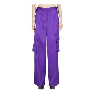 Versace Satin-Cargohose - - Trousers - Damen - Lila - XS