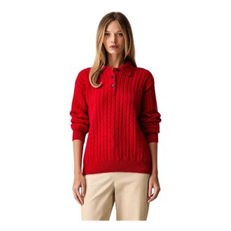 Msgm Rundhals-Strickpullover - - Knitwear - Damen - Rot - M