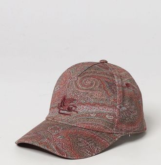 Etro Casquette de baseball en coton avec imprim&eacute; Paisley et logo Pegaso