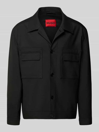 HUGO BOSS Regular Fit Hemdjacke mit Viskose-Anteil Modell JULIANO