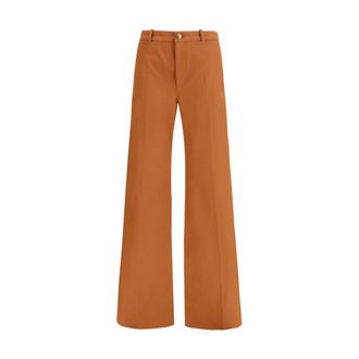Chlo&eacute; High-Rise Schlaghose mit Schneiderdetails - - Trousers - Damen - Braun - M
