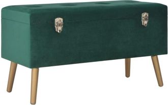vidaXL Vidaxl - Bank mit Staufach 80 cm Gr&uuml;n Samt