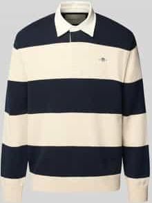 GANT Strickpullover mit Polokragen und Label-Stitching