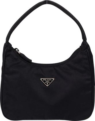 Prada Crossbody Bags - Prada Black Nylon Triangle Vintage Re-Edition Hand - Gr. unisize - in Schwarz - f&uuml;r Damen