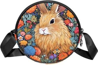 Generic Petit sac &agrave; bandouli&egrave;re circulaire pour femme, petit sac &agrave; bandouli&egrave;re avec fermeture &eacute;clair et bretelles r&eacute;glables style d&eacute;contract&eacute; pour femmes et f
