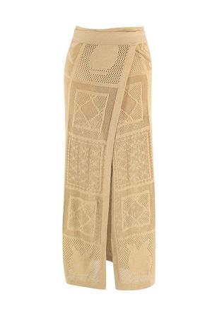 Nanushka Ochre Knit Wrap Sarong Size S