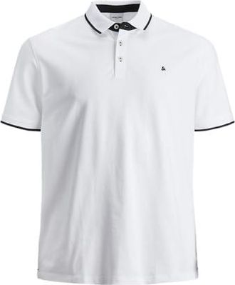 Jack & Jones Jjepaulos Polo Ss Noos Pls Homme Tricot, Blanc., 5XL Grande taille