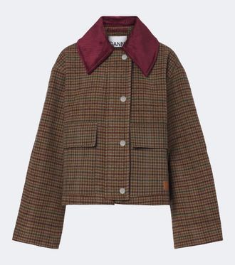 Ganni Jacke aus Twill mit Cord