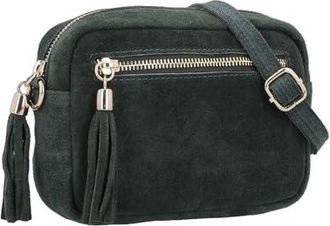 Gusti Cariba Sac à bandoulière en cuir pour femme Vert foncé