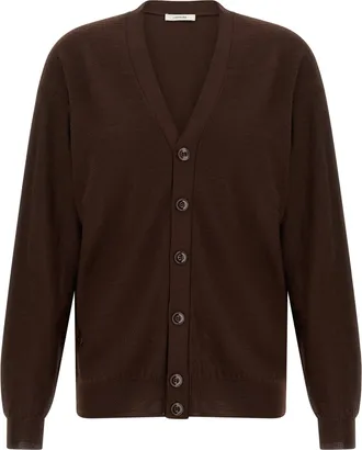 Christophe Lemaire Womens Bordeaux Wool Cardigan Clothing