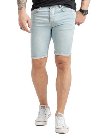 Rock Creek Herren Shorts Jeansshorts Denim Stretch Sommer Shorts Regular Fit Baumwolle Kurze Hose Jeans Shorts Sommerhose RC-2434 Hellblau W34