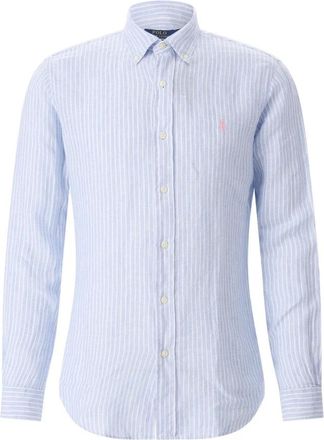 Polo Ralph Lauren Homme, Chemises, Bleu, Taille: L Chemise Ray&eacute;e en Lin