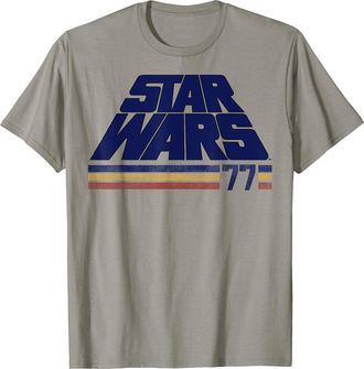 Star Wars Classic Retro-Logo, gestreift, 77-er T-Shirt