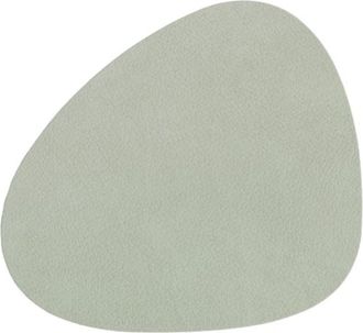 Lind DNA LindDNA Glasuntersetzer Curve aus recyceltem Nupo Leder in der Farbe Olive Green mit Einer Größe von 11x13cm, 983505