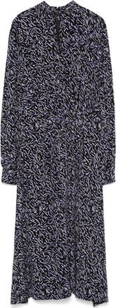 Karl Lagerfeld Midikleid mit Zebra-Print - Schwarz