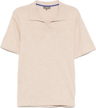 N.Peal polo à manches courtes - Tons neutres