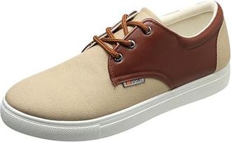 Generic Chaussures d&eacute;contract&eacute;es pour homme - Chaussures bateau &agrave; lacets - Bout rond - Chaussures de marche &agrave; fond plat - Chaussures dext&eacute;rieur tendance et po