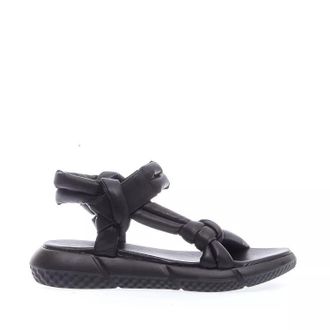 Elena Iachi Sandalen - Black Leather Knot Wedge - Gr. 38 (EU) - in Schwarz - f&uuml;r Damen