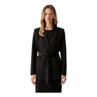 Fracomina Femme, Vestes, Noir, Taille: 42 FR Blazer coupe droite