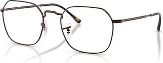 Ray-Ban Jim Optics Braun Fassung Klar Glas Polarisiert 53-20