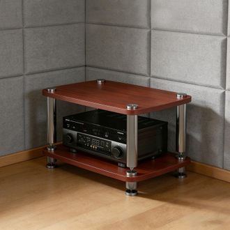 Generic HiFi Regal Niedriges AV-Medienregal, 4-stufiges Stereo-St&auml;nder- und Racksystem mit sto&szlig;d&auml;mpfenden F&uuml;&szlig;en, Audio-Rack for DVD-Player/Spielkonsole/TV-Box