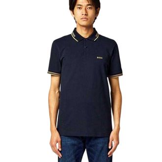 HUGO BOSS Paul Poloshirt f&uuml;r Herren (Marine/Gold)