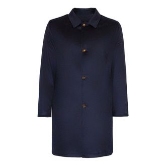 Kired Kired, Homme, Manteaux, Bleu, Taille: L Manteau en Cachemire Bleu